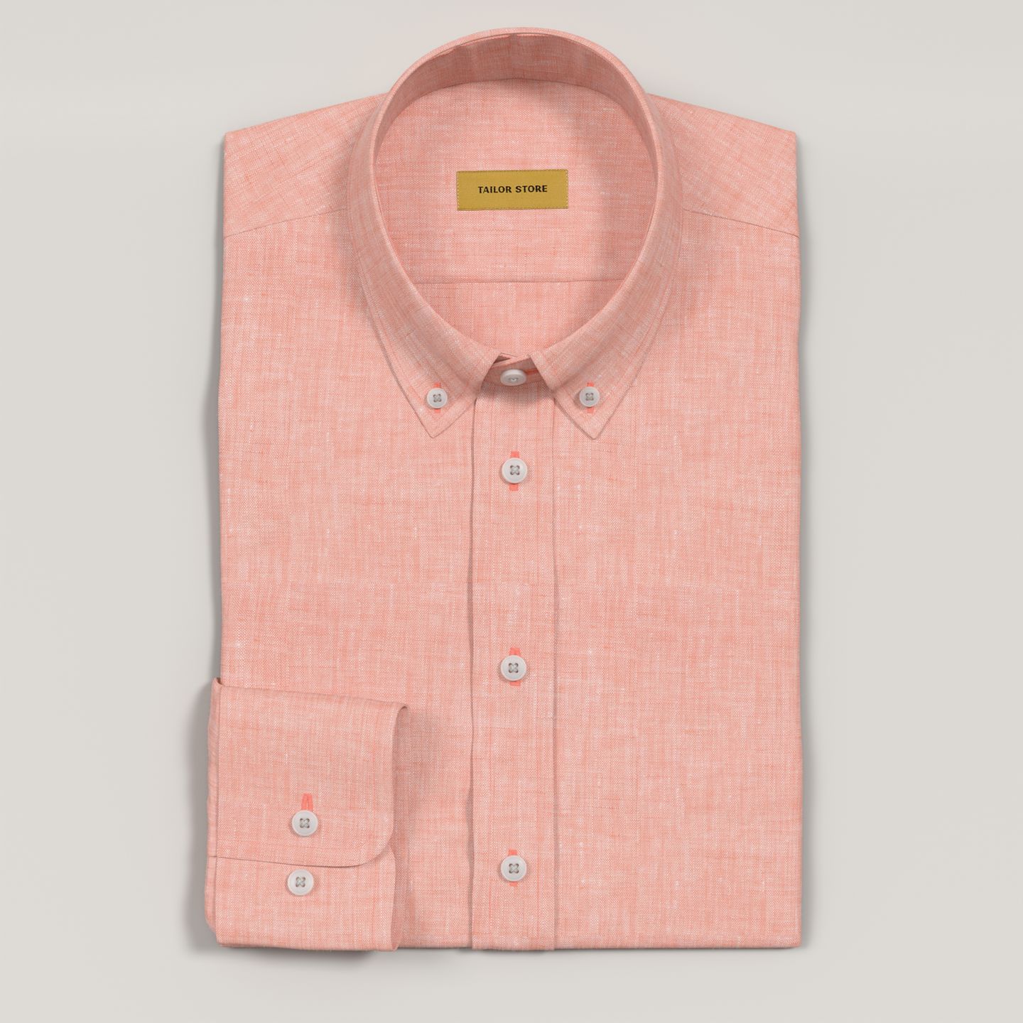 Peach melange linen shirt | Tailor Store®