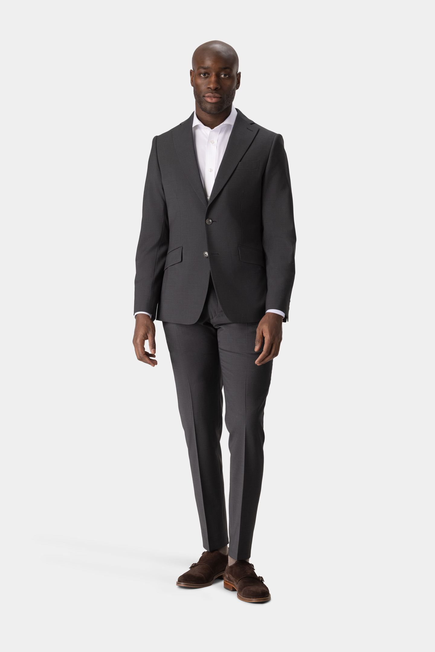 Dark gray two-piece stretch suit | Tailor Store®