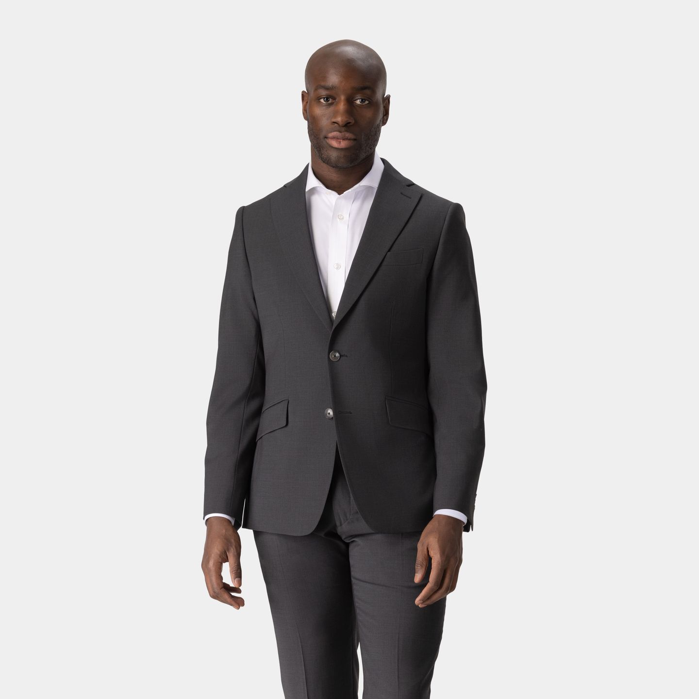 Dark gray two-piece stretch suit | Tailor Store®