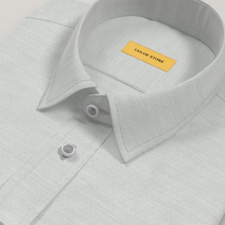 Light gray textured dobby business shirt | Tailor Store®