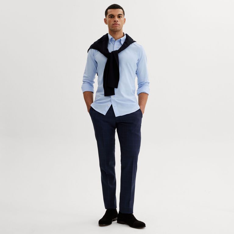 Light blue business casual shirt | Tailor Store®