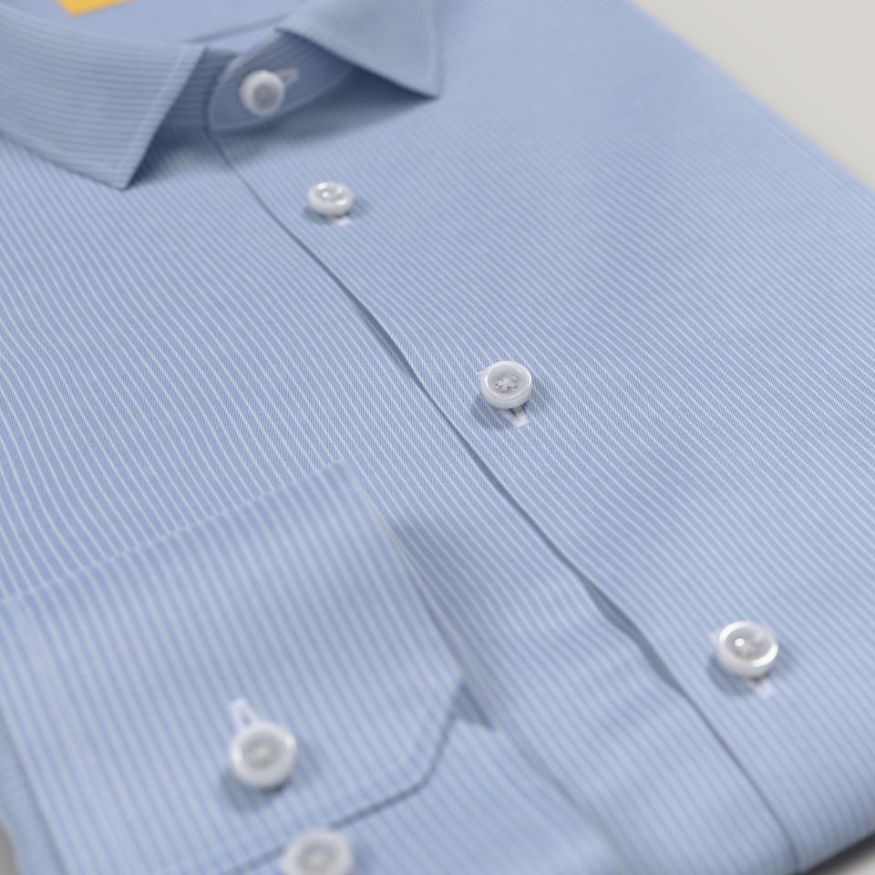 Light blue striped dress shirt | Tailor Store®