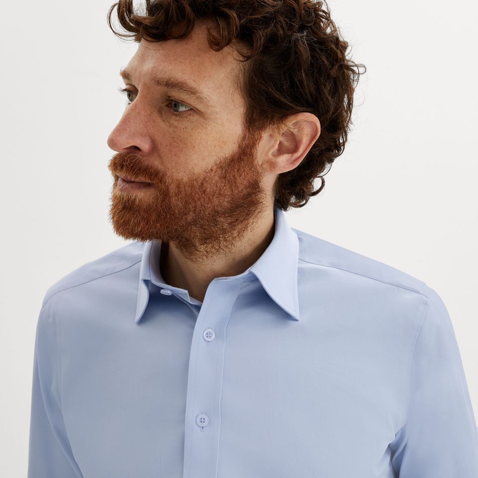 Light blue business shirt in twill | Tailor Store®
