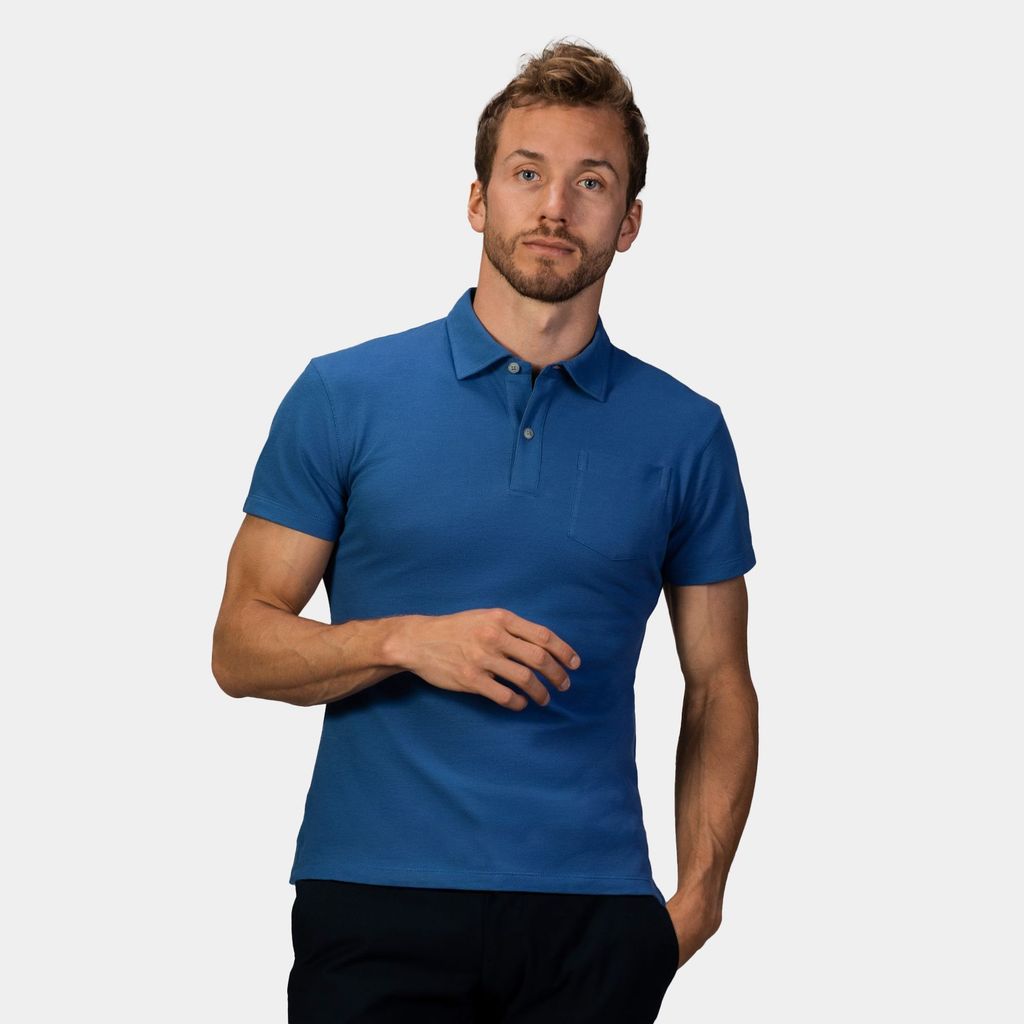 Soft blue polo shirt | Tailor Store®