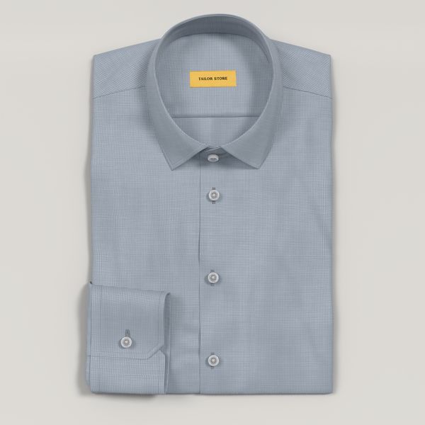 Light gray textured easy iron business shirt | Tailor Store®