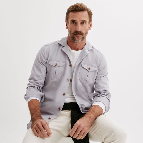 Light gray overshirt | Tailor Store®