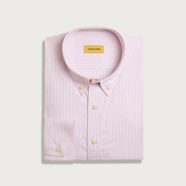 Rosa randig oxfordskjorta | Tailor Store®