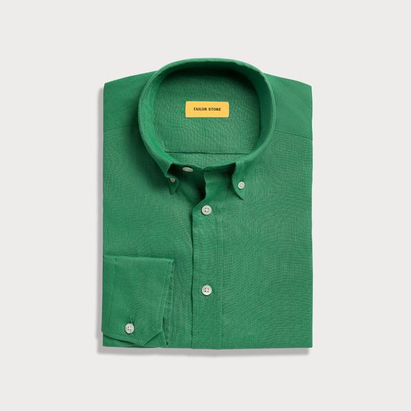 Emerald green linen shirt | Tailor Store®